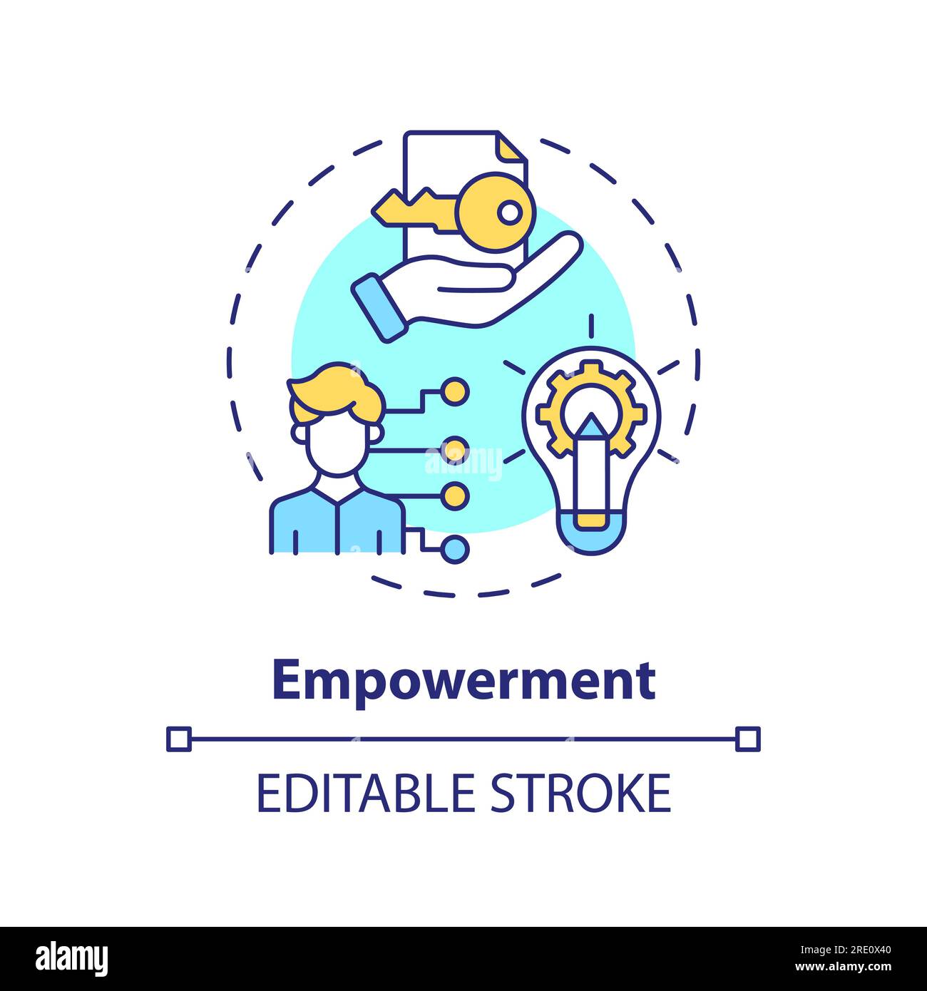 2D empowerment concept linear icon Stock Vector Image & Art - Alamy
