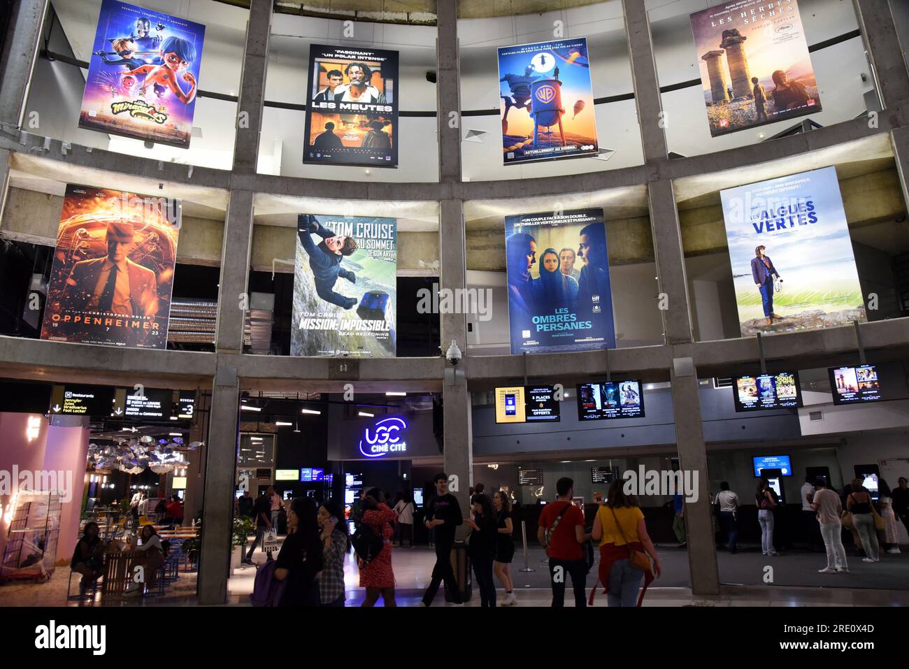 Paris, France. 24th July, 2023. Illustration Cinema UGC Cine Cite Les ...