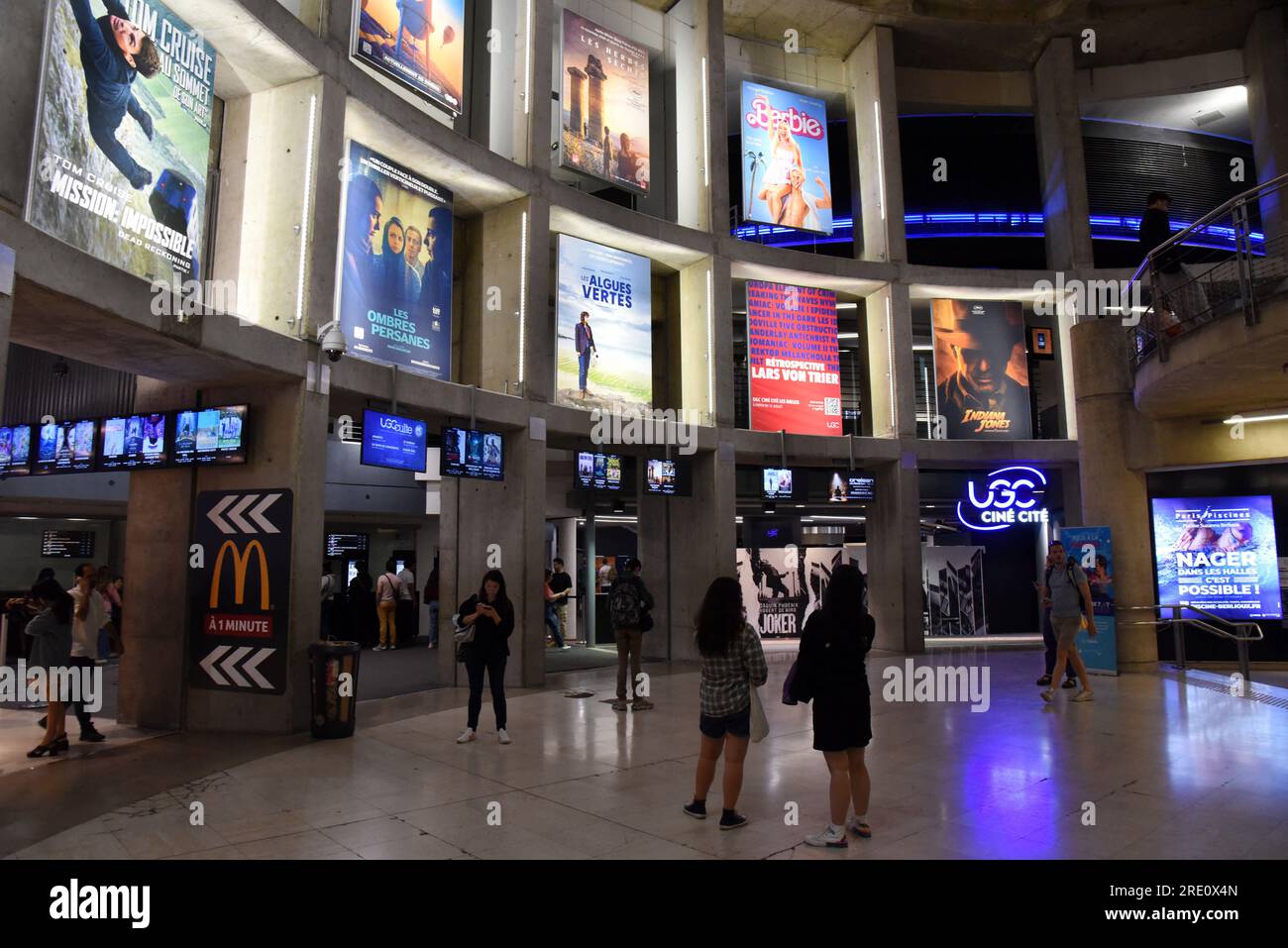 Paris, France. 24th July, 2023. Illustration Cinema UGC Cine Cite Les ...