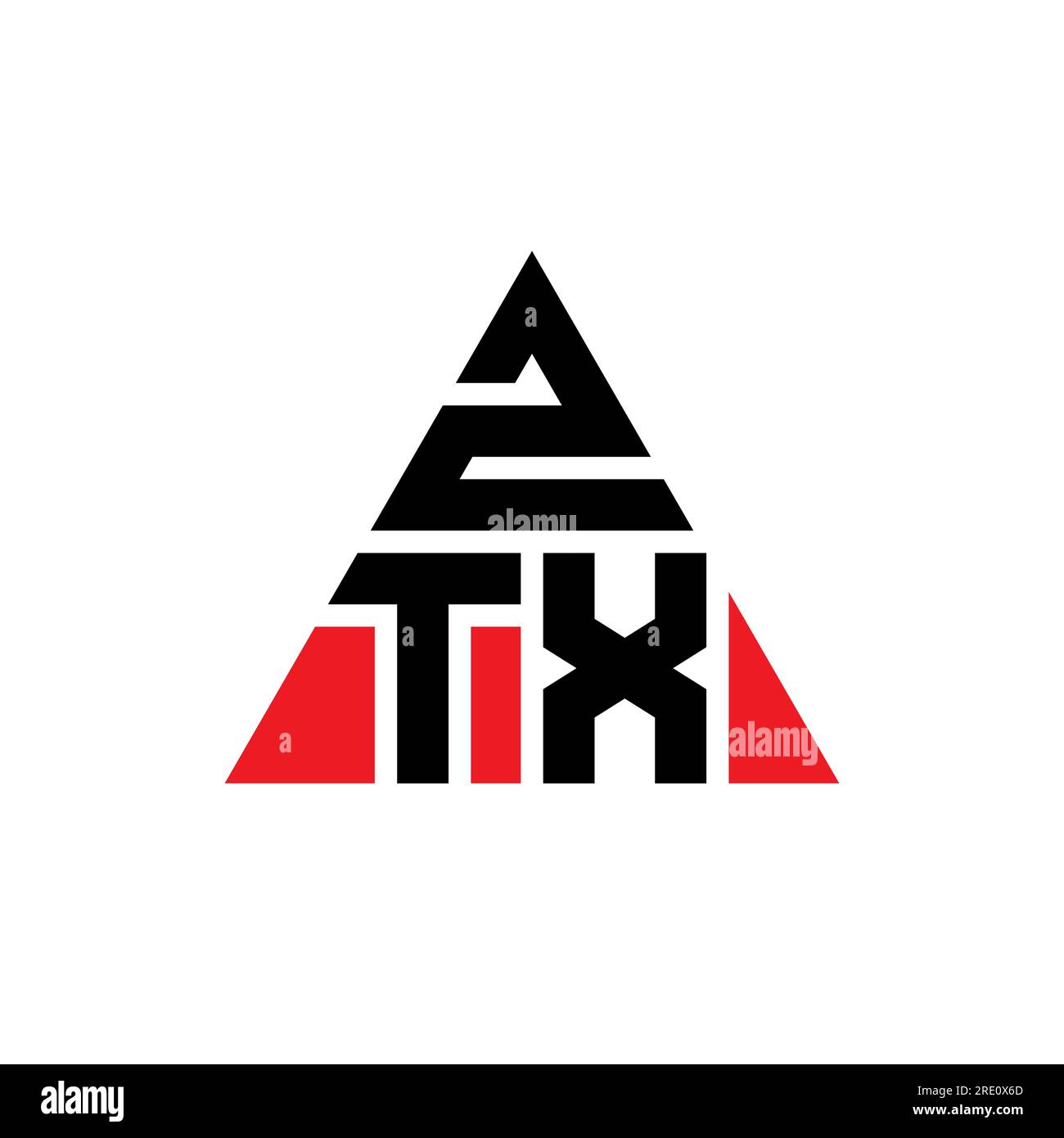 ZTX triangle letter logo design with triangle shape. ZTX triangle logo ...