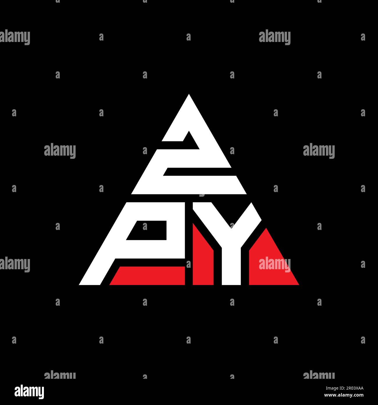 ZPY triangle letter logo design with triangle shape. ZPY triangle logo ...