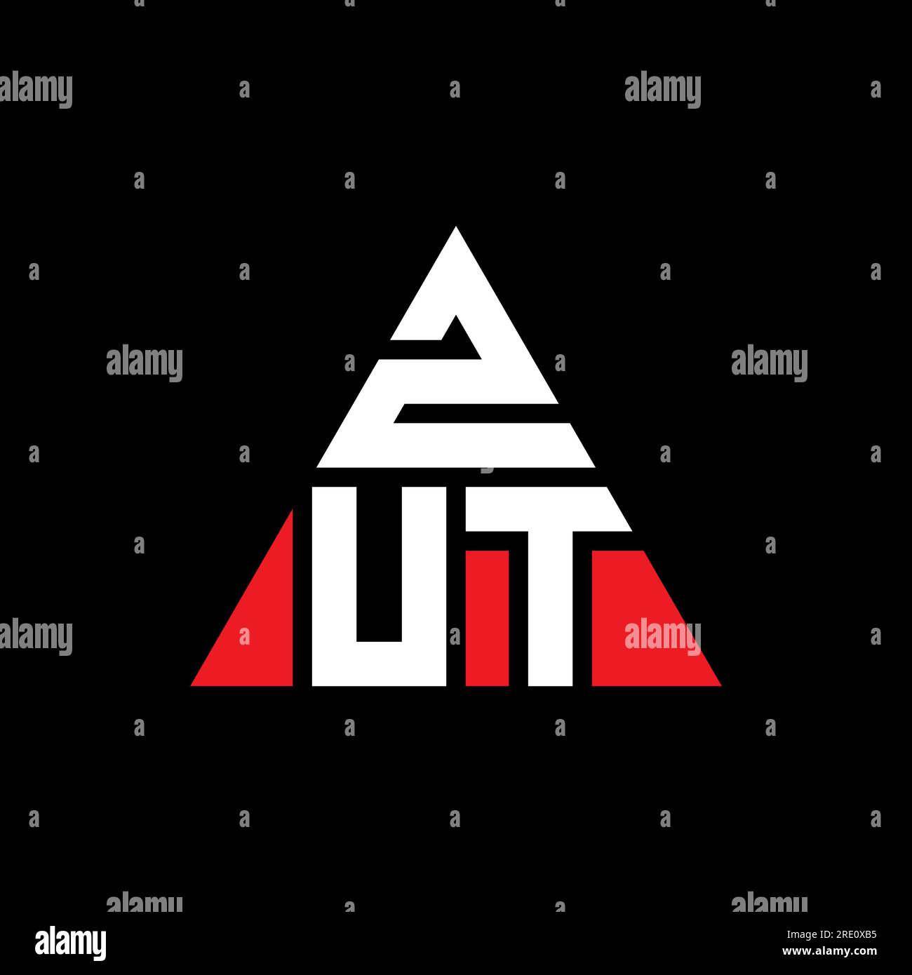 ZUT triangle letter logo design with triangle shape. ZUT triangle logo ...
