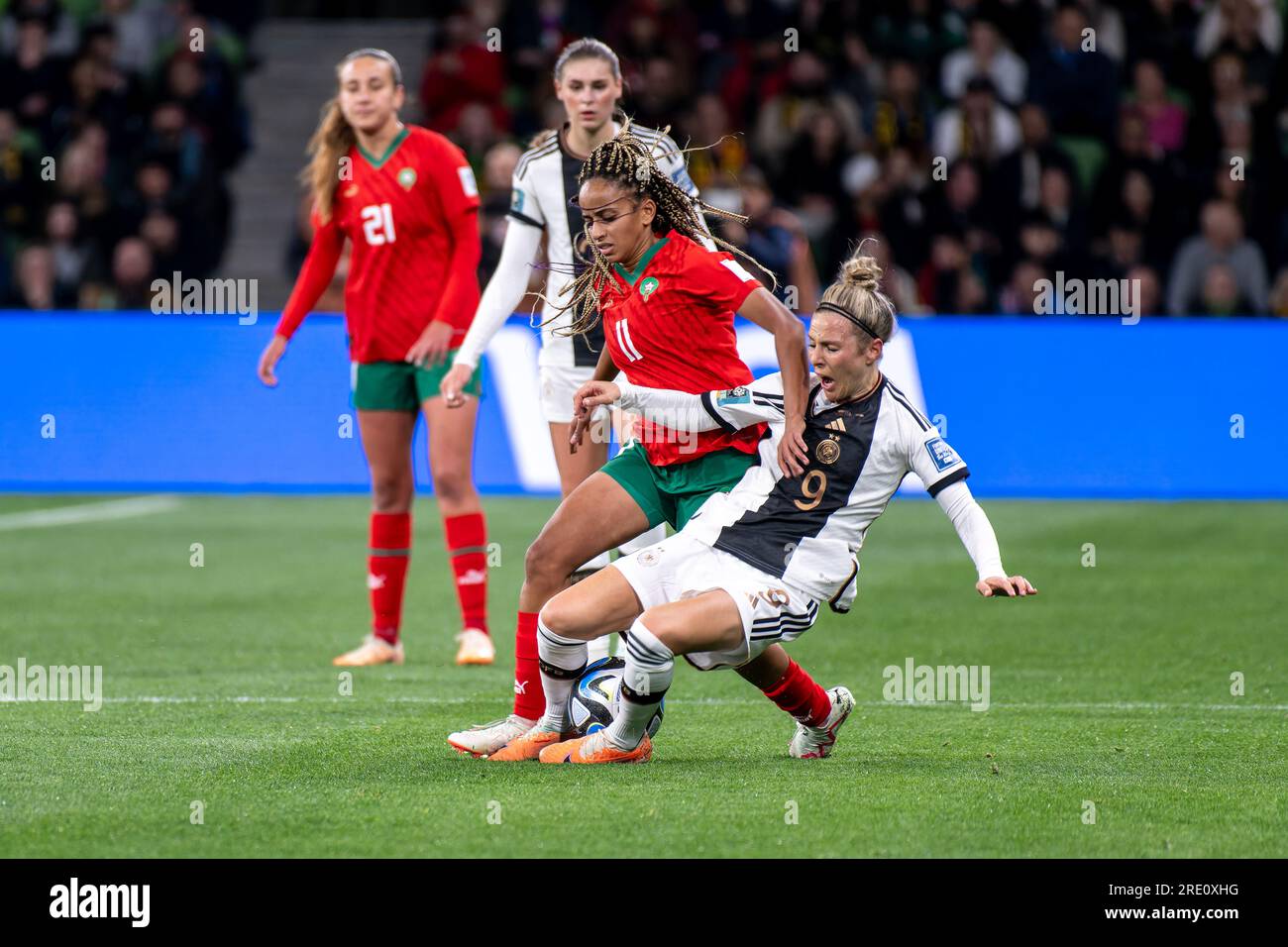 Melbourne, Australia. 24th July, 2023. Fatima Tagnaout of Morocco and ...