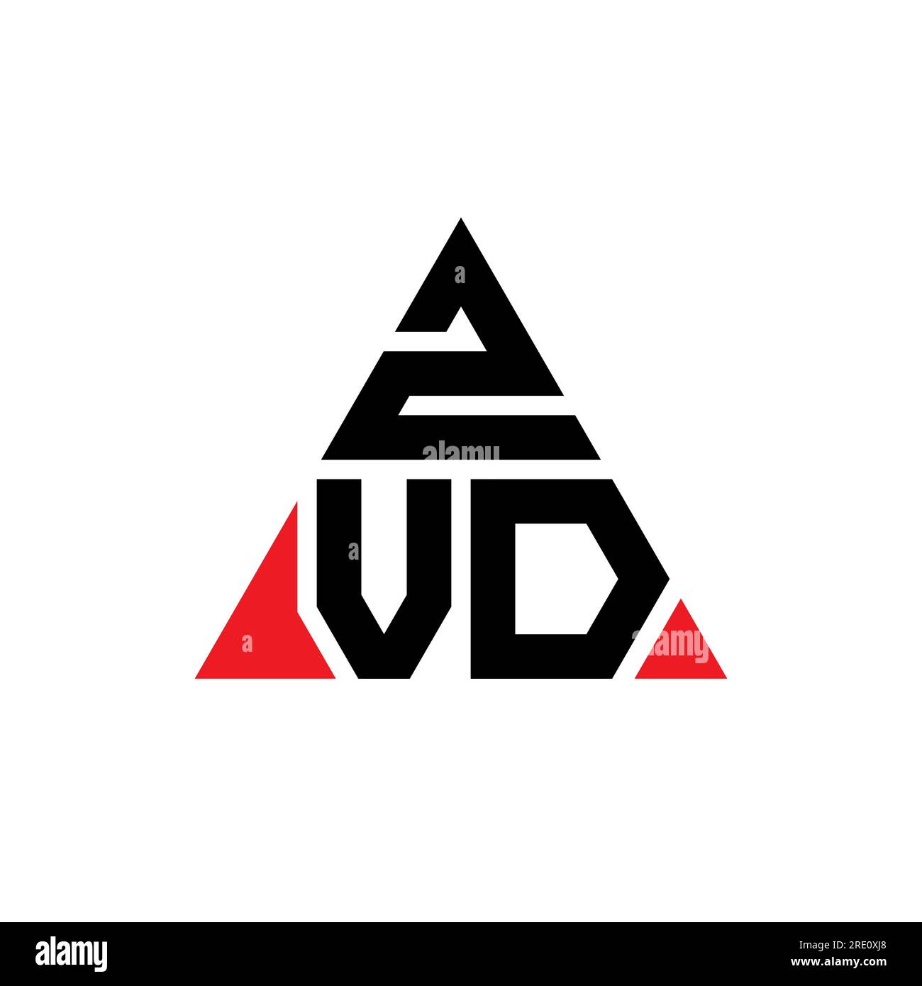 ZVD triangle letter logo design with triangle shape. ZVD triangle logo ...