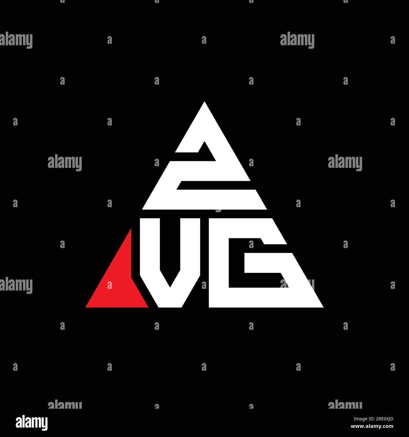 ZVG triangle letter logo design with triangle shape. ZVG triangle logo ...