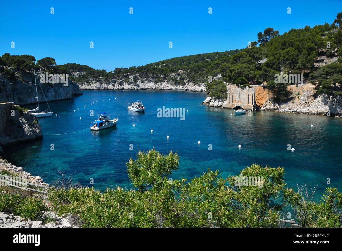 Beautiful view of rocky sea calanque near Marseille in Provence, France ...