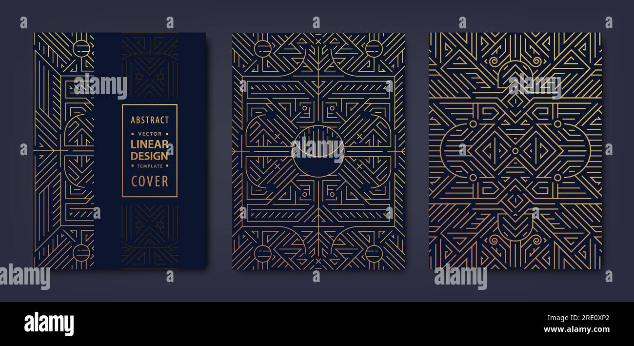 Vector set of art deco abstract backgrounds, save the date gatsby style ...