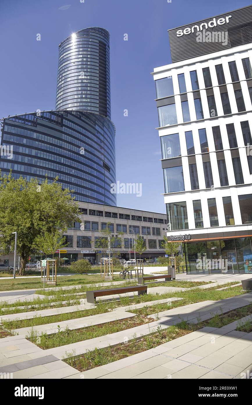 Sky Tower, skyscraper in Wroclaw, Poland. At 212 metres (696 ft) and ...