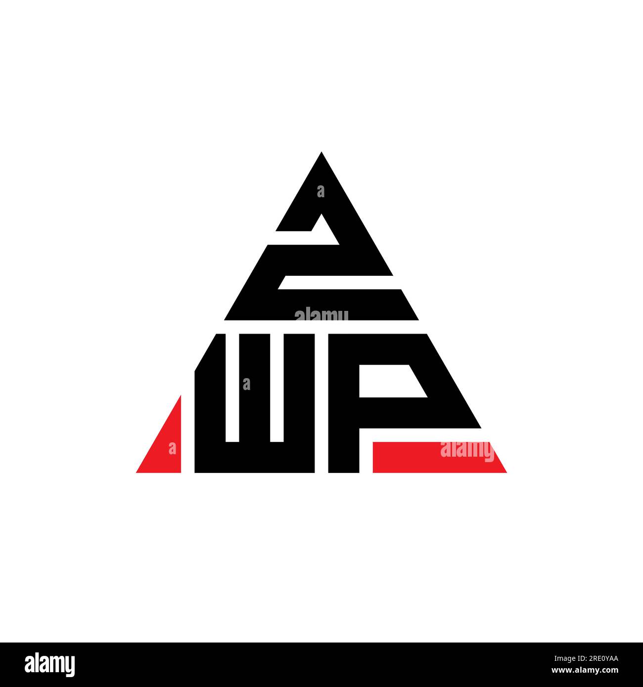 ZWP triangle letter logo design with triangle shape. ZWP triangle logo ...