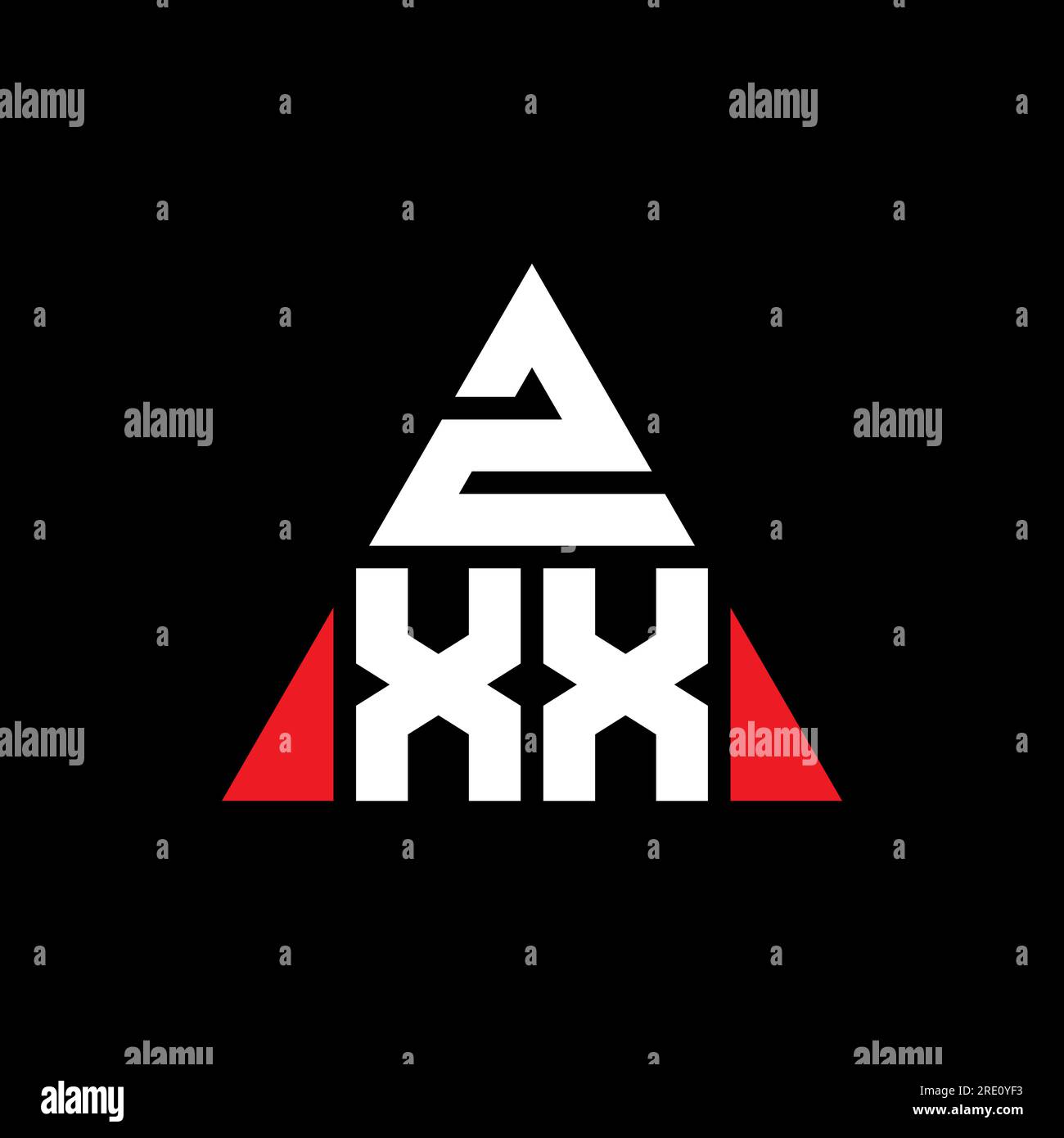 ZXX triangle letter logo design with triangle shape. ZXX triangle logo ...