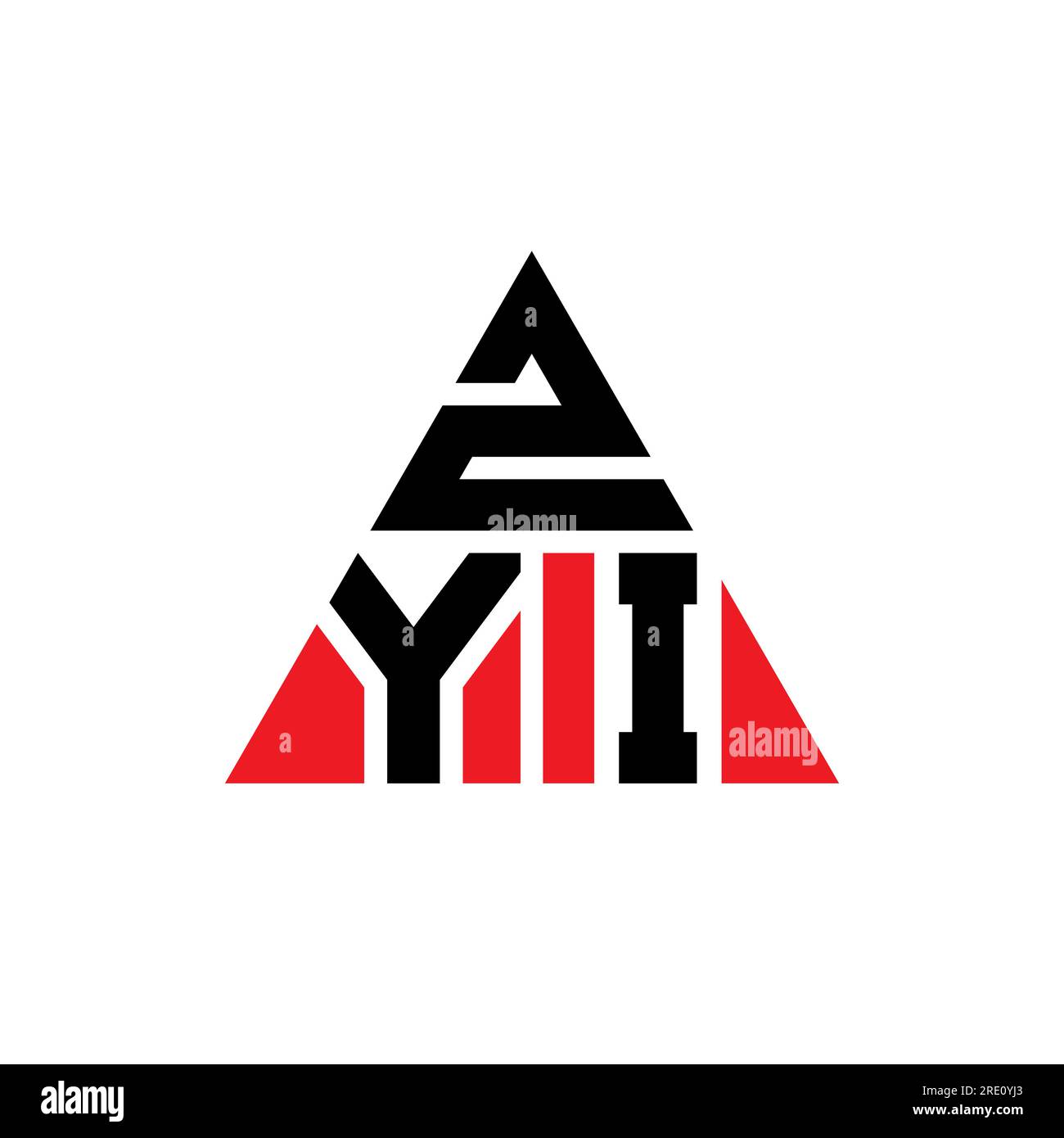 ZYI triangle letter logo design with triangle shape. ZYI triangle logo ...
