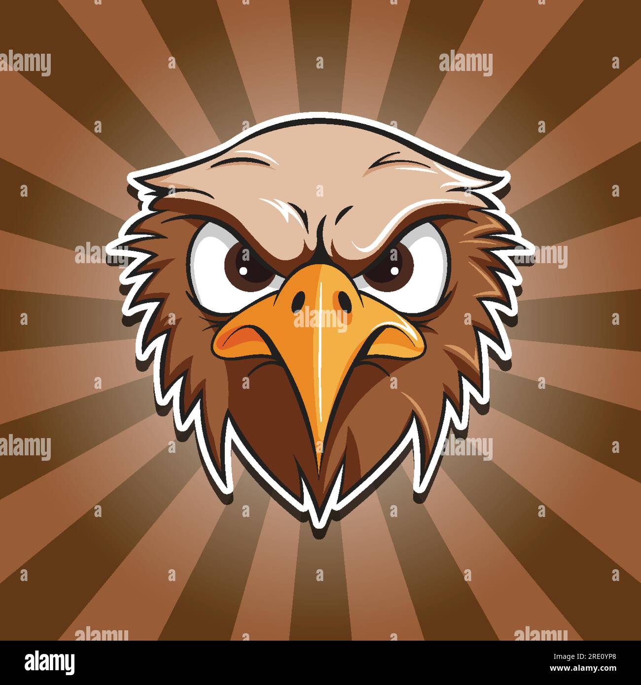 A hawk face on retro comic background illustration Stock Vector Image ...