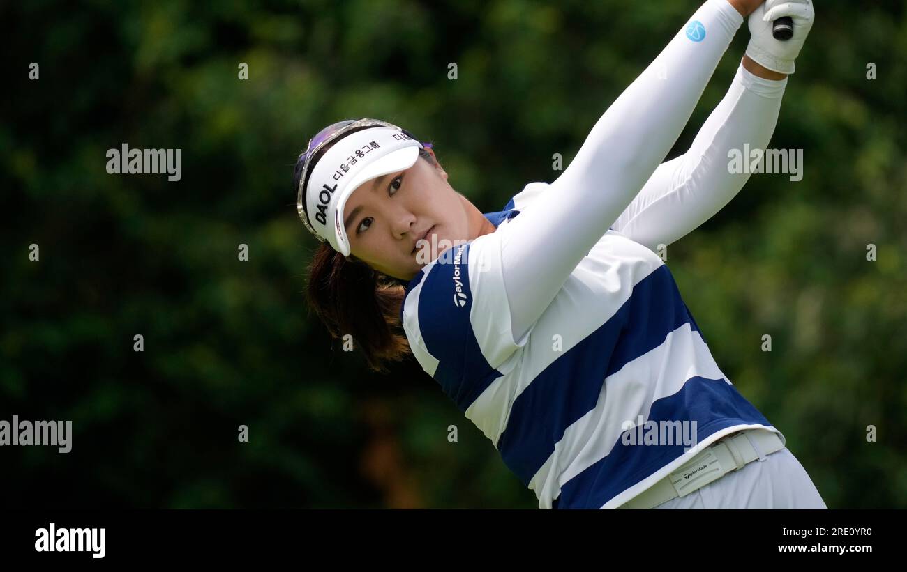 Hae Ran Ryu of Korea plays during the final round of the Dow Great ...