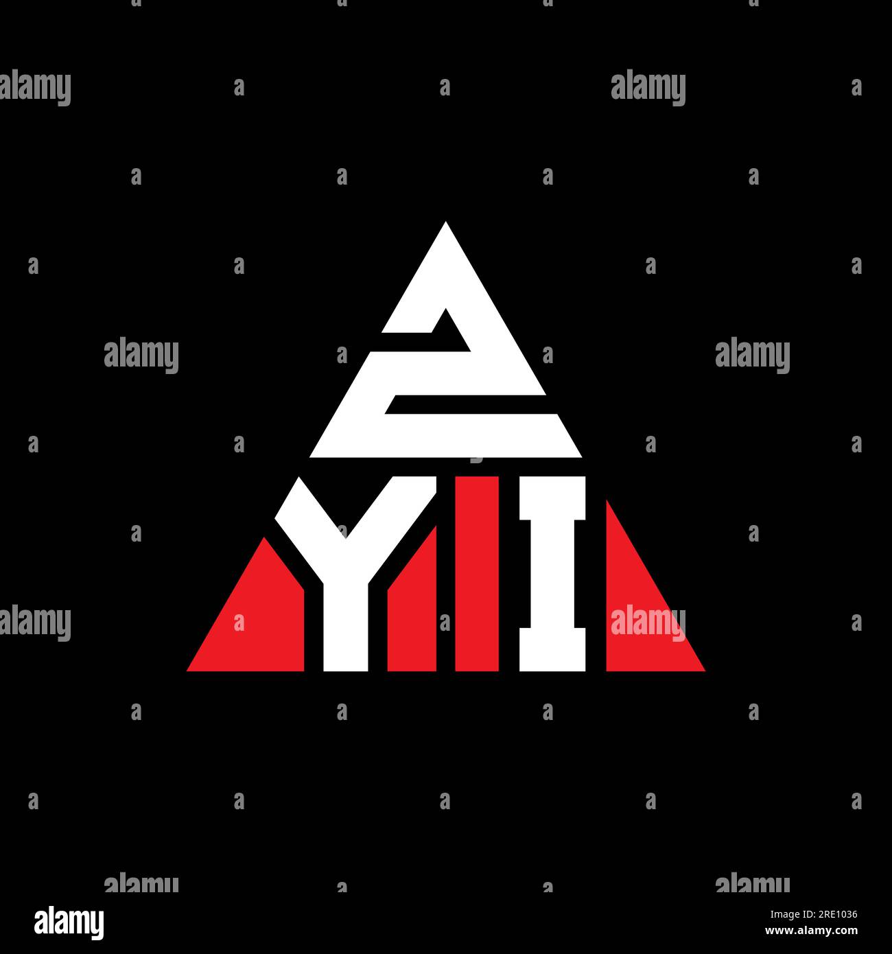 ZYI triangle letter logo design with triangle shape. ZYI triangle logo ...