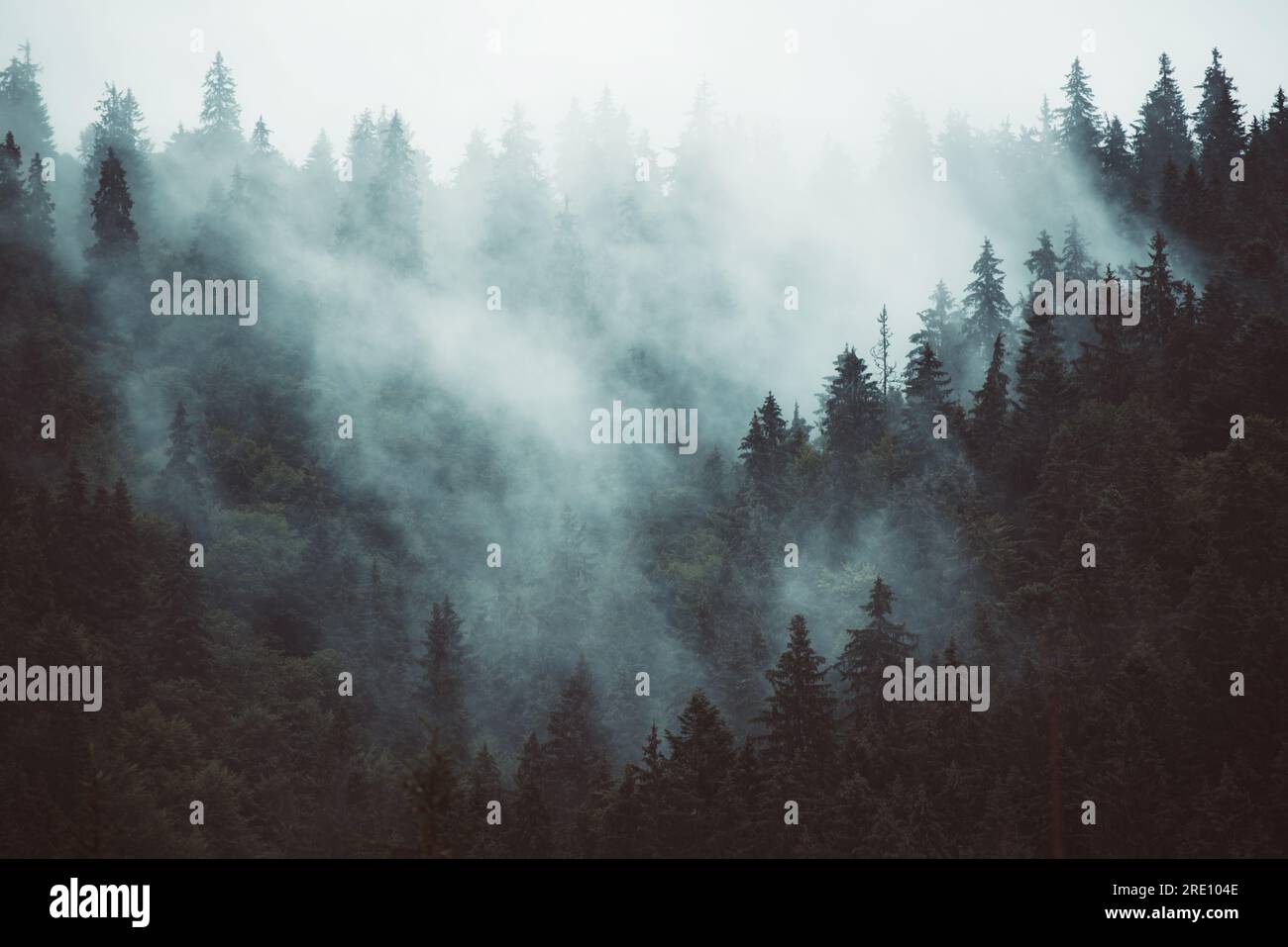 Misty mountain landscape Stock Photo - Alamy