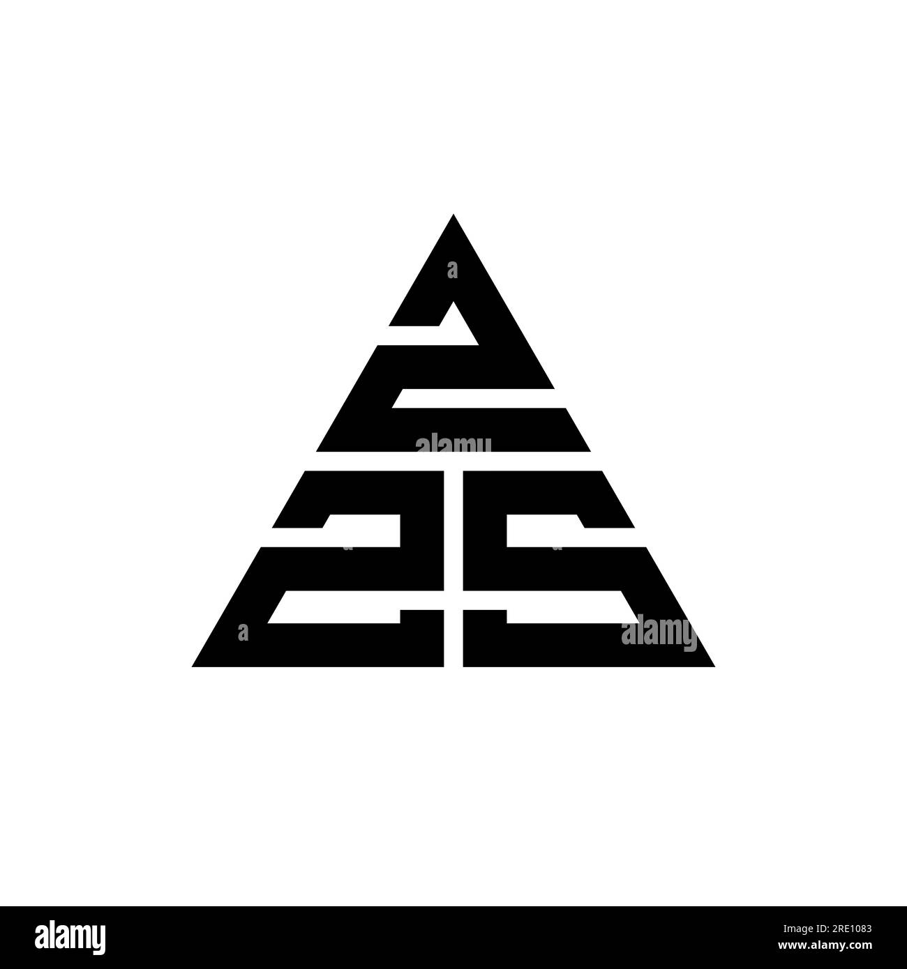 ZZS triangle letter logo design with triangle shape. ZZS triangle logo ...