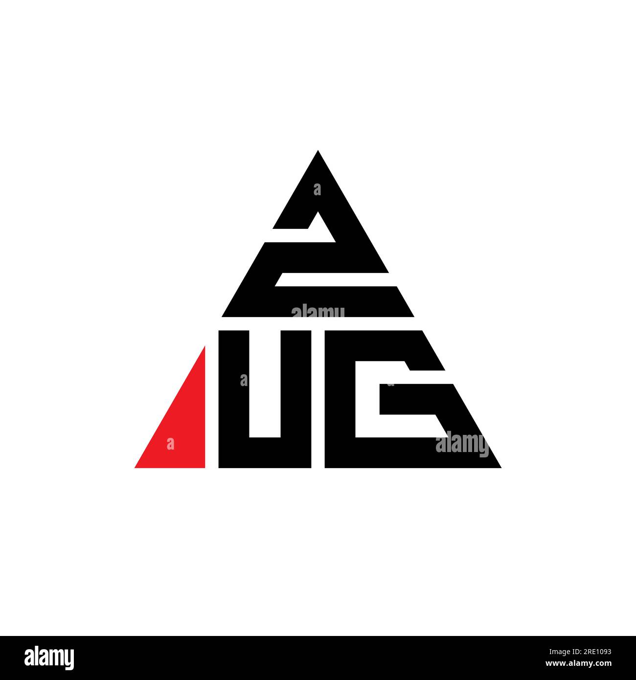 ZUG triangle letter logo design with triangle shape. ZUG triangle logo ...