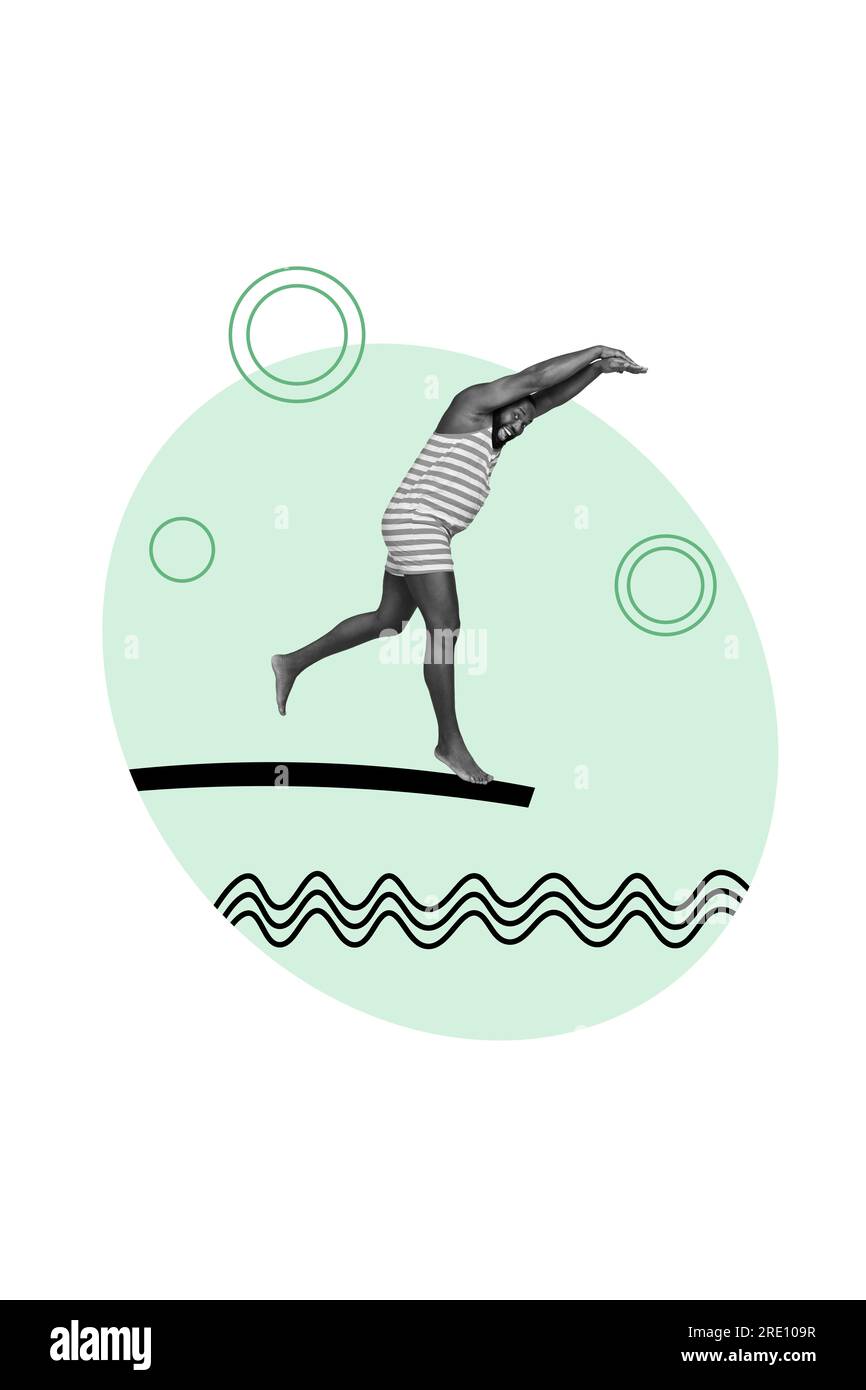 Vertical abstract creative composite photo collage of funny satisfied ...