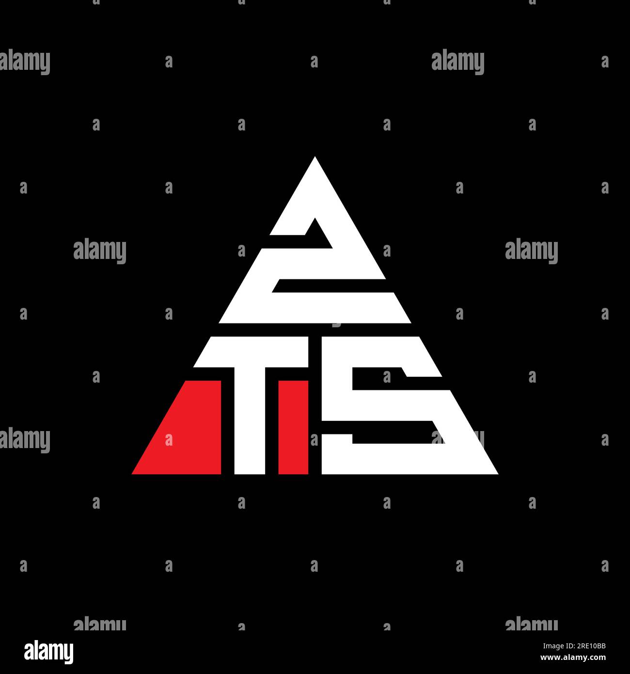 ZTS triangle letter logo design with triangle shape. ZTS triangle logo ...