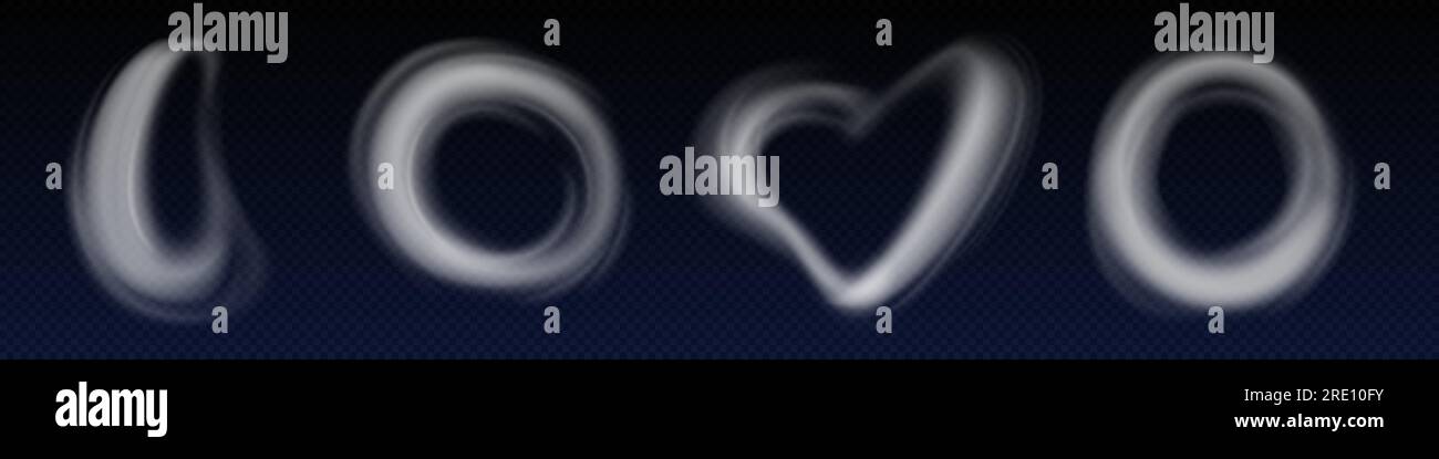 Realistic set of dust rings isolated on transparent background. Vector ...