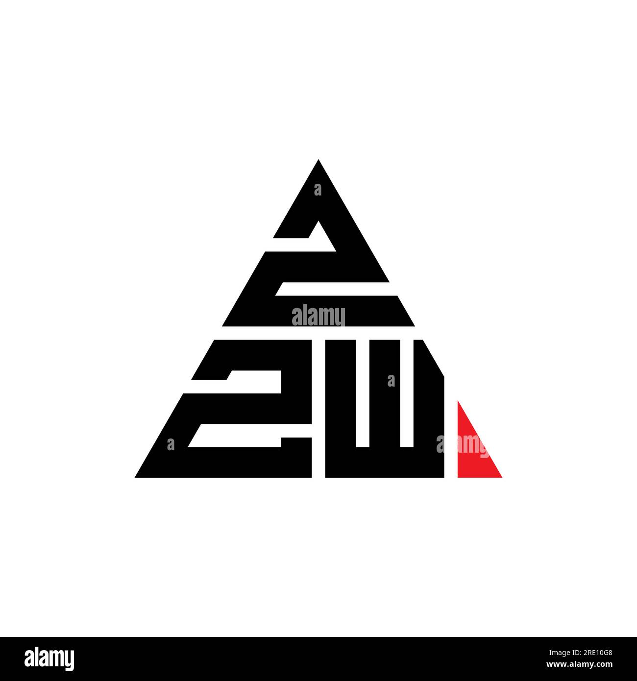 ZZW triangle letter logo design with triangle shape. ZZW triangle logo ...