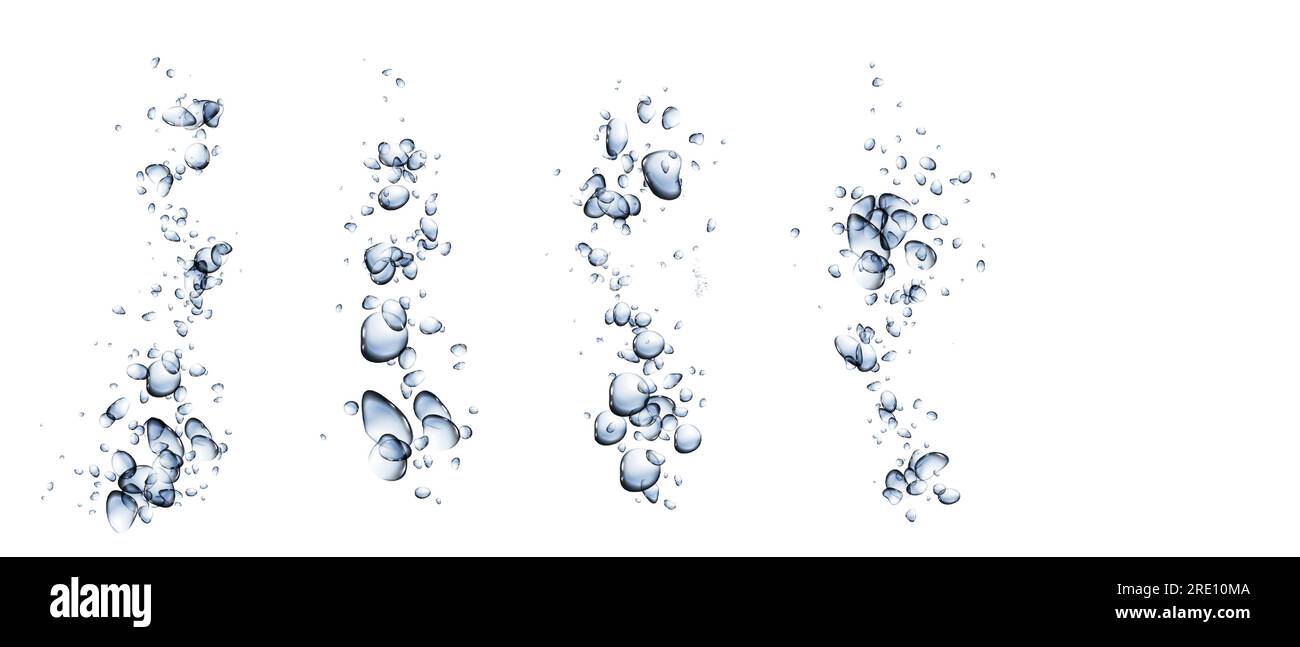 Underwater bubble drop air splash vector texture. Isolated realistic ...