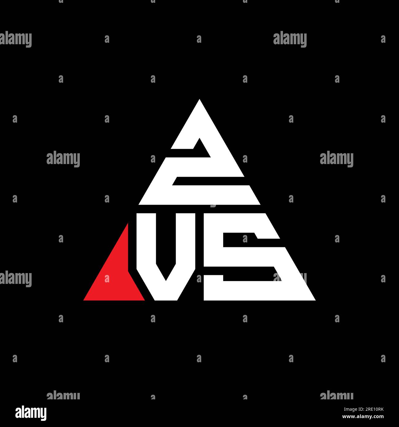 ZVS triangle letter logo design with triangle shape. ZVS triangle logo ...