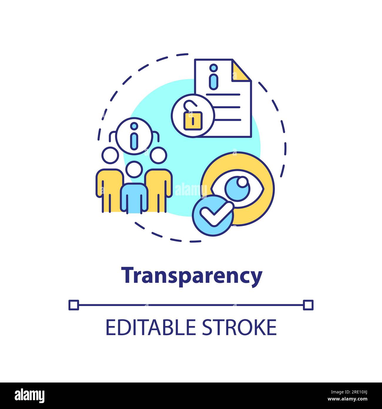 2d Transparency Concept Linear Icon Stock Vector Image And Art Alamy