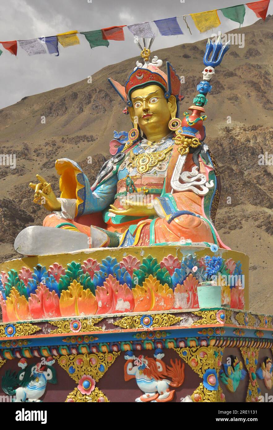 Guru Padmasambhava statue in Sani village, Padum, Zanskar Valley ...