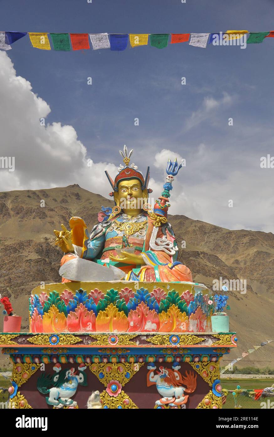 Guru Padmasambhava statue in Sani village, Padum, Zanskar Valley ...