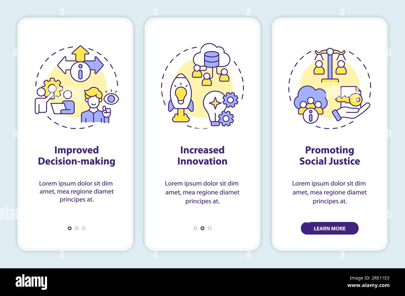2d Data Democratization Concept With Line Icons Stock Vector Image And Art Alamy