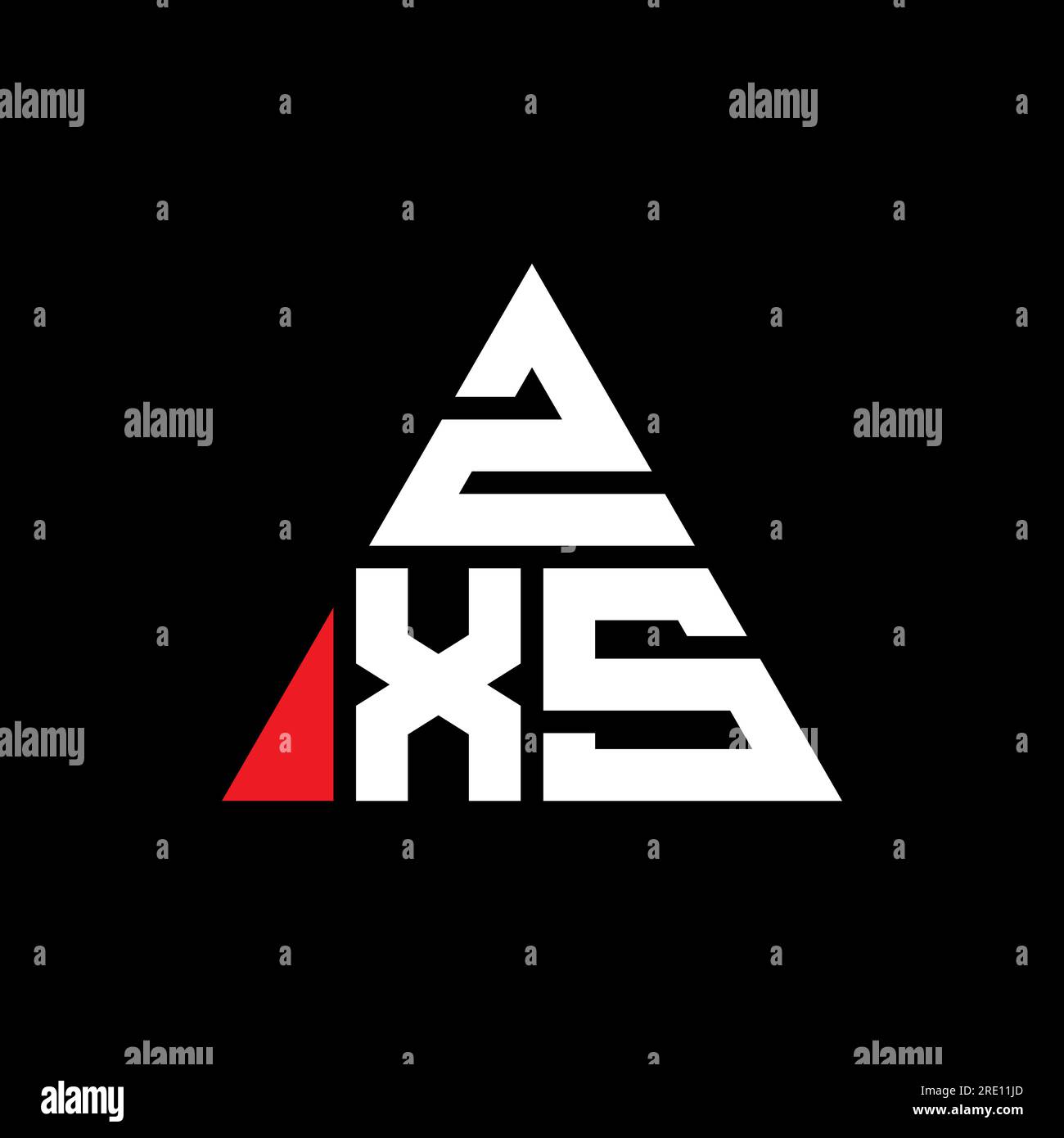 ZXS triangle letter logo design with triangle shape. ZXS triangle logo ...