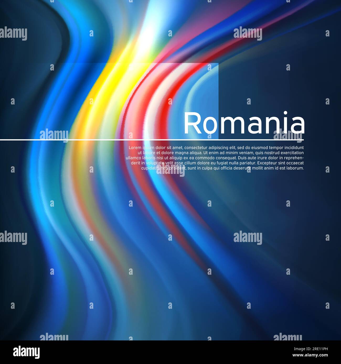 Romania flag background. Abstract romanian flag in the blue sky ...
