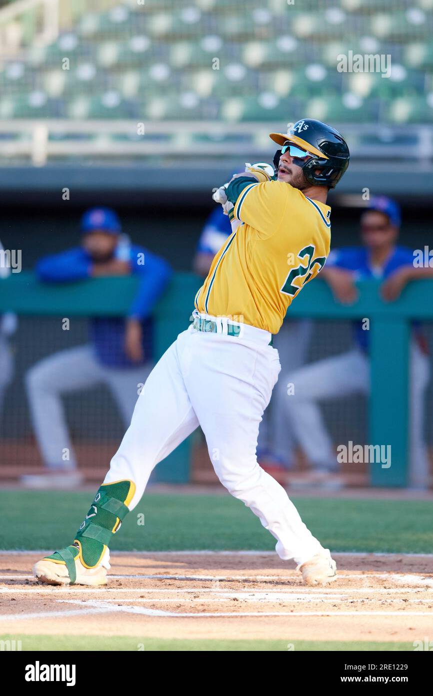 Mario Gomez (26) of the ACL Athletics at bat during an Arizona Complex ...