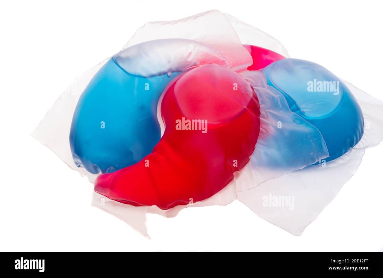 capsules for washing isolated on white background Stock Photo - Alamy