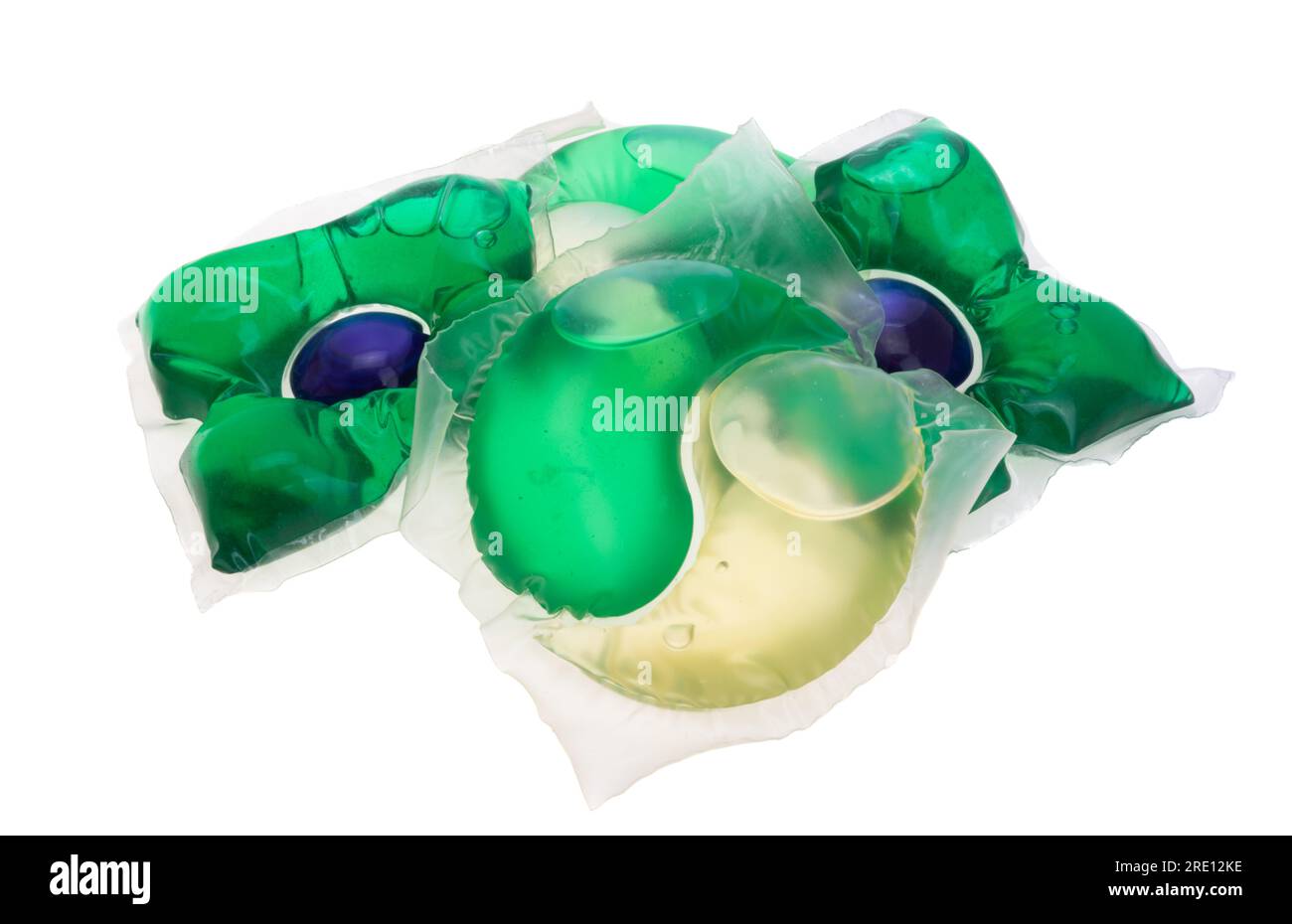 capsules for washing isolated on white background Stock Photo - Alamy