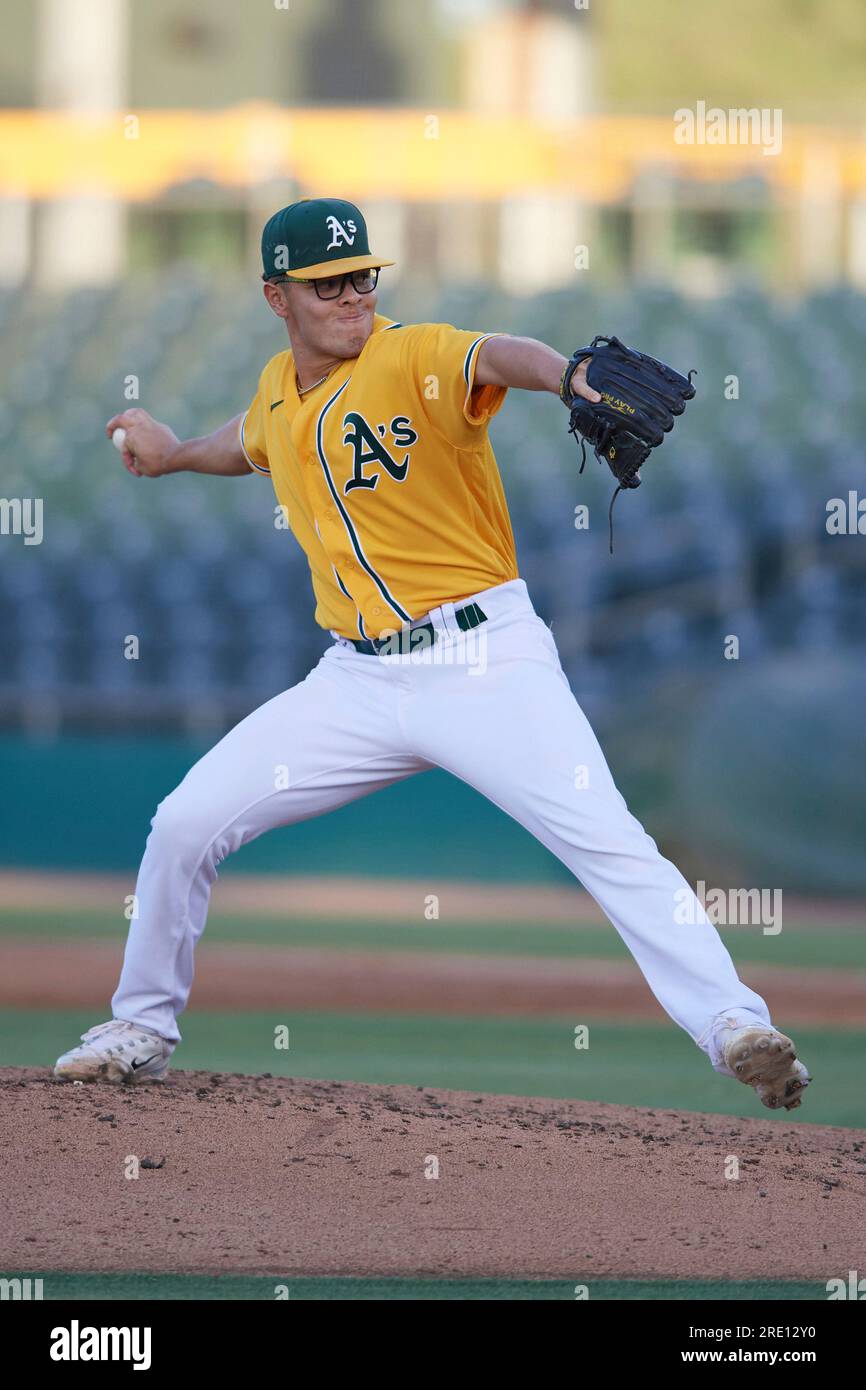 ACL Athletics pitcher Alejandro Manzano (84) during an Arizona Complex ...
