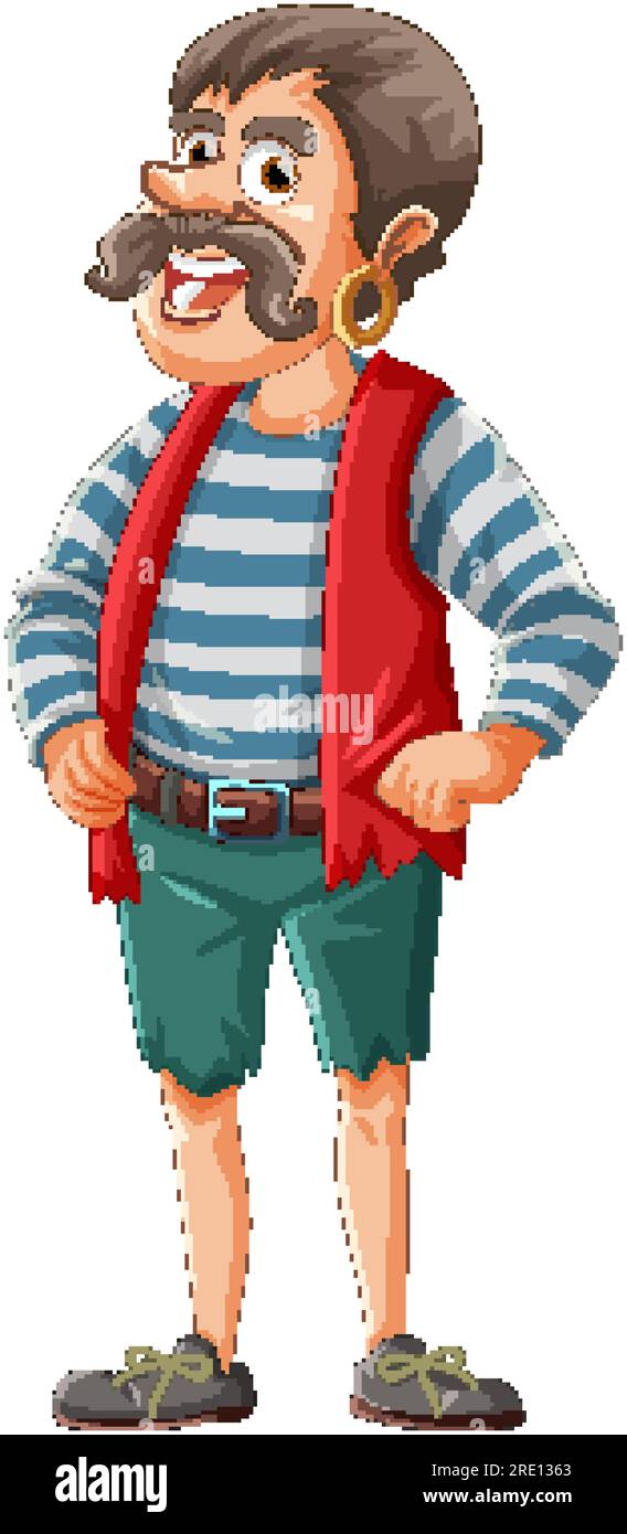 A boat sailor cartoon character illustration Stock Vector Image & Art ...