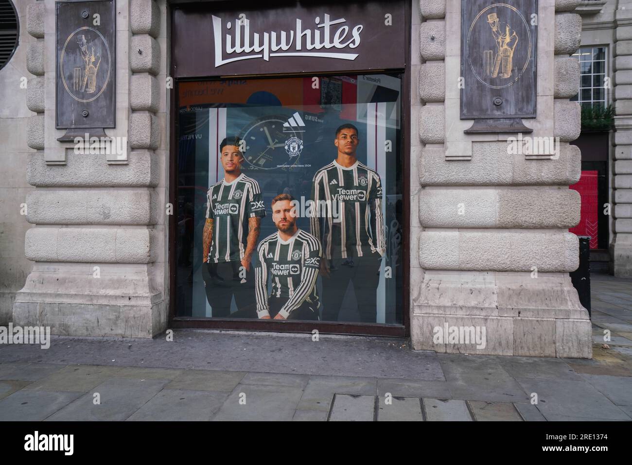 London UK. 24 July 2023 The new Manchester United away kit for the 2023 ...