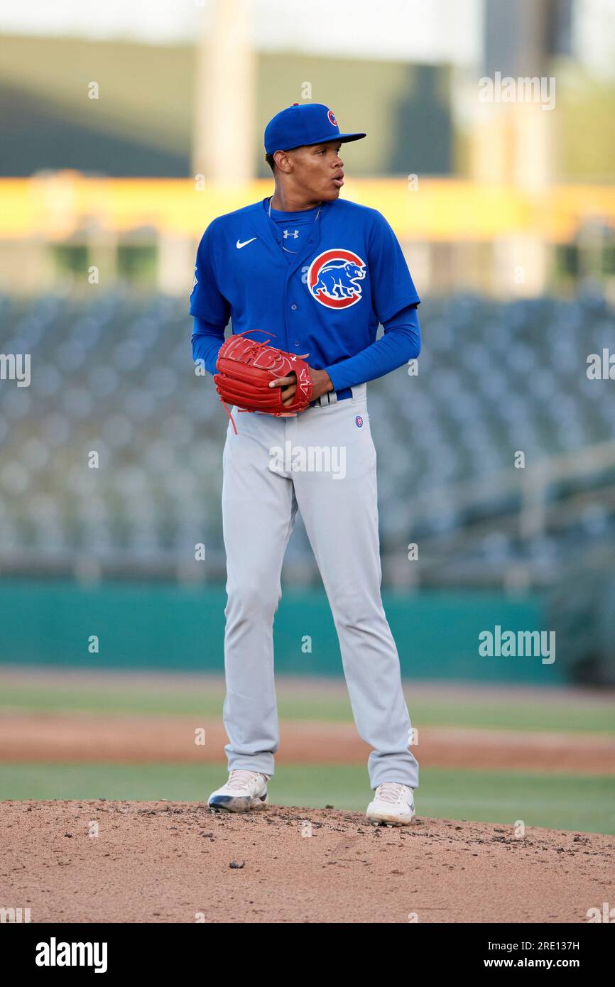 ACL Cubs pitcher Wilme Mora (85) during an Arizona Complex League game ...