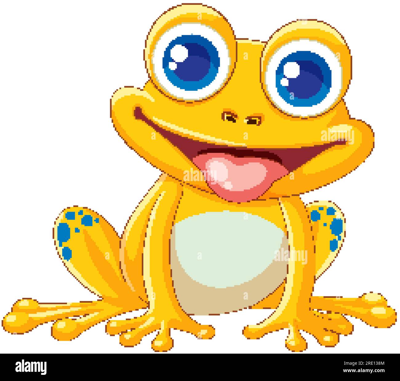 Cute yellow cartoon isolated illustration Stock Vector Image & Art - Alamy