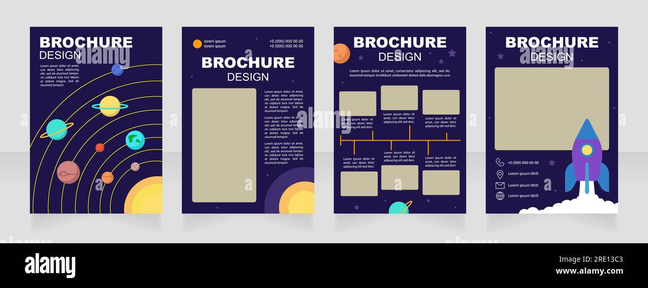 Introduction to space science blank brochure design Stock Vector Image ...