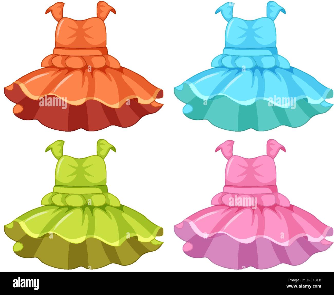 Collection of Cute Dresses illustration Stock Vector Image & Art - Alamy