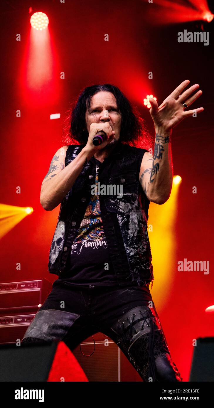 Edmonton, Canada. 23rd July, 2023. Jizzy Pearl lead singer for Quiet ...