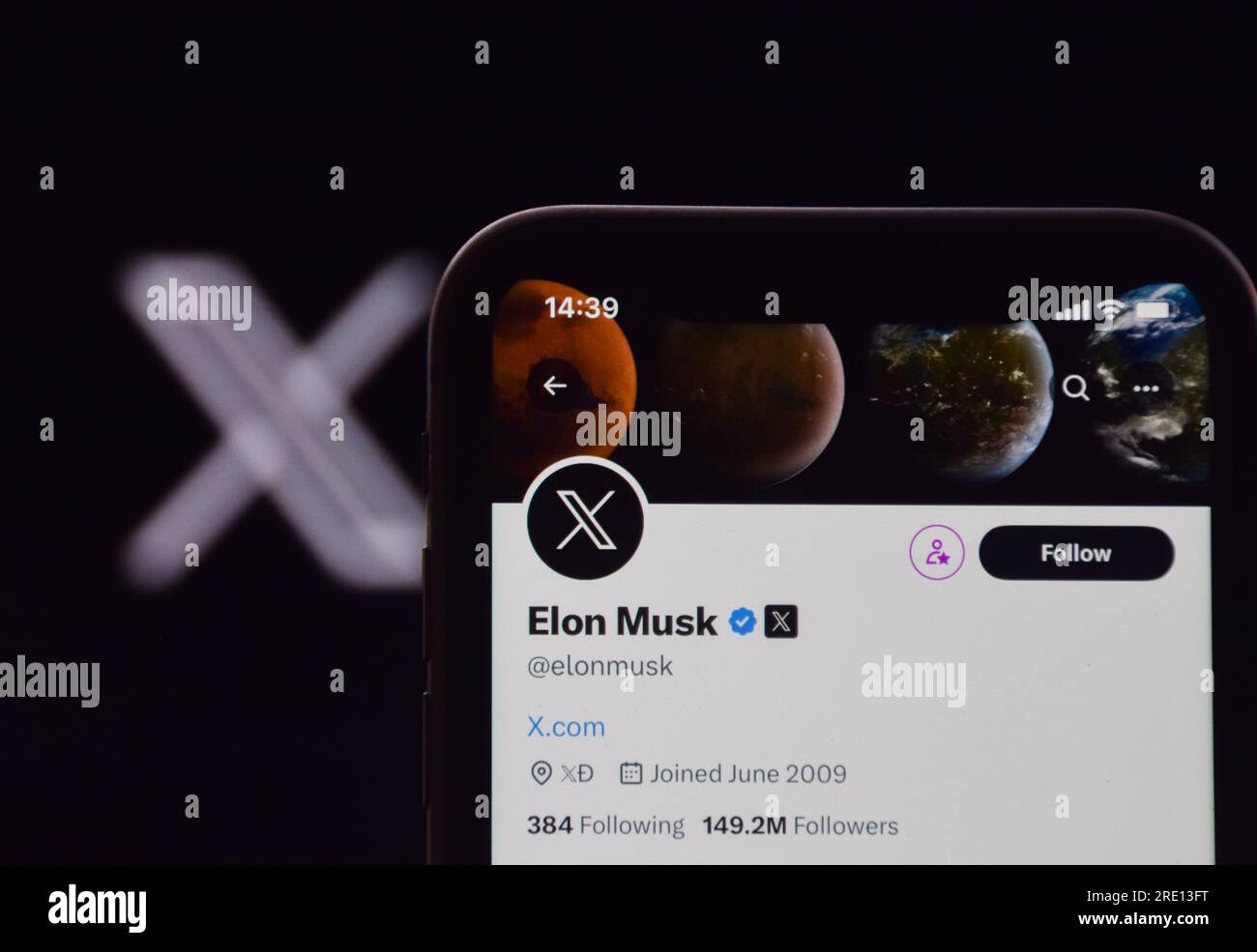 London, England, UK. 24th July, 2023. Elon Musk rebrands the Twitter ...