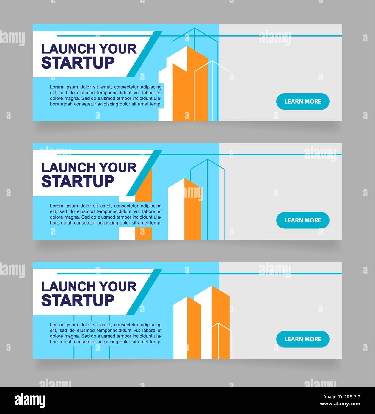 Startup idea development web banner design template Stock Vector Image ...