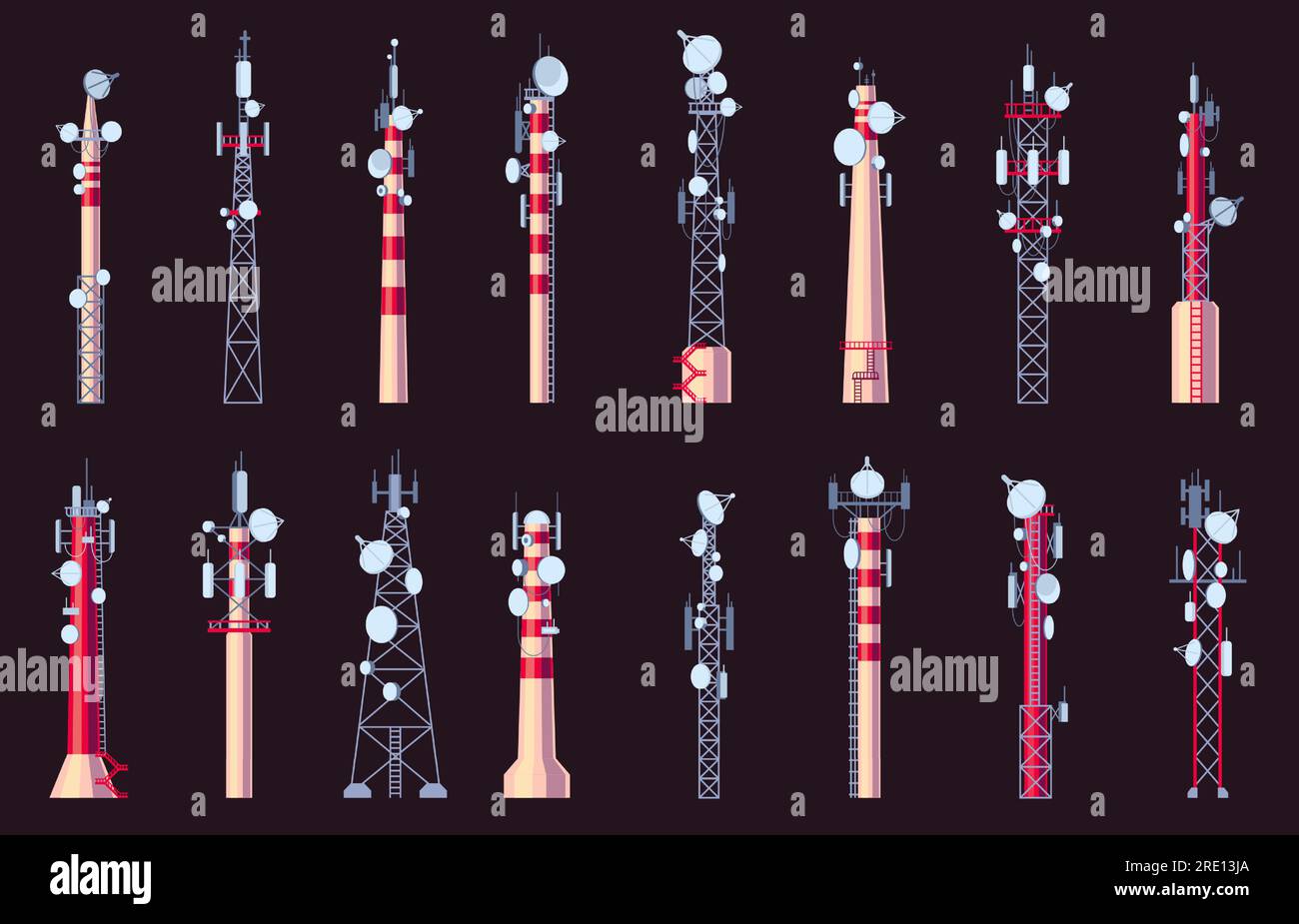 Radio Towers Radio Antenna For Wireless Communication And Broadcasting