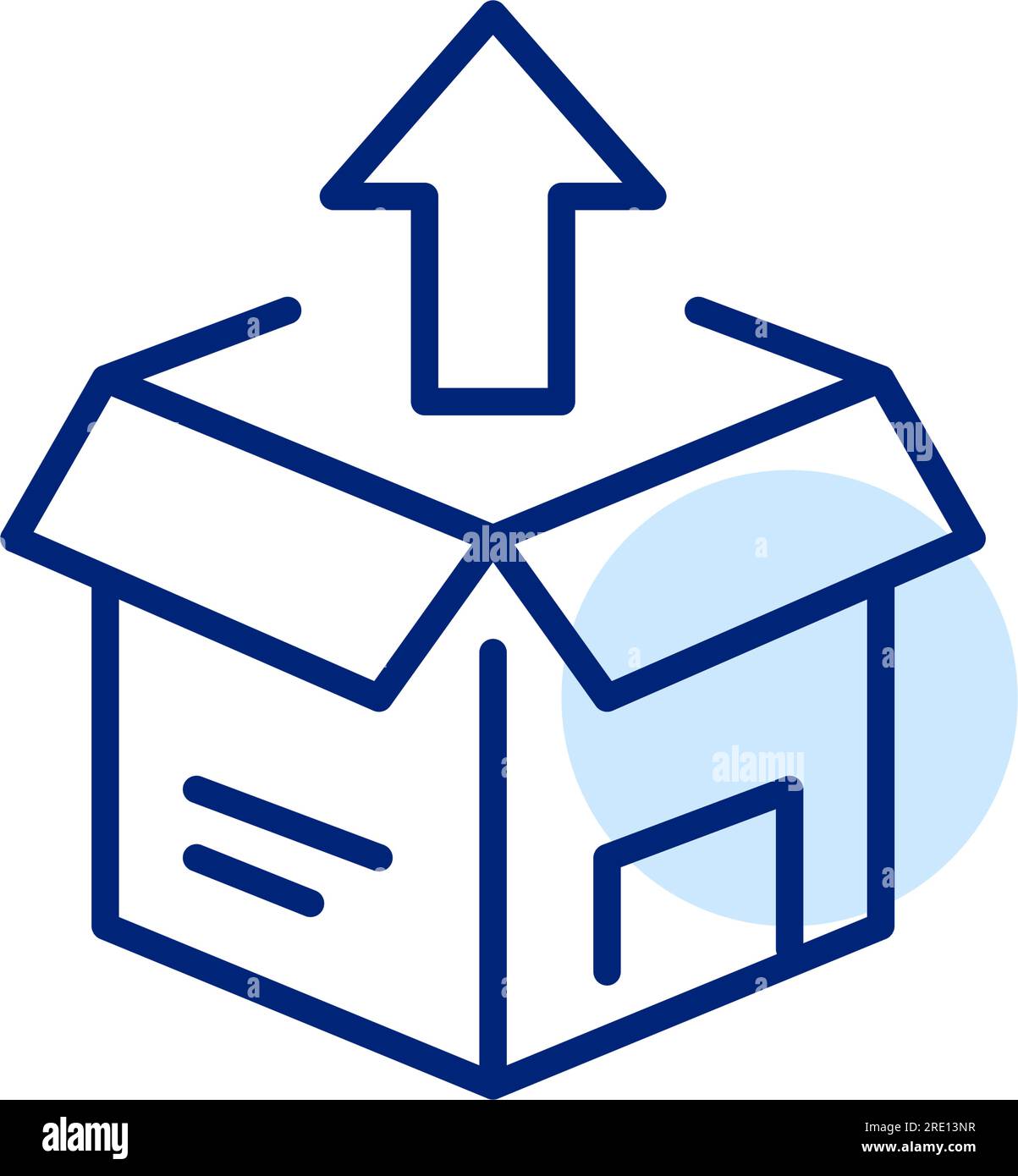 Receiving and unpacking a parcel. Home delivery shipment. Pixel perfect ...