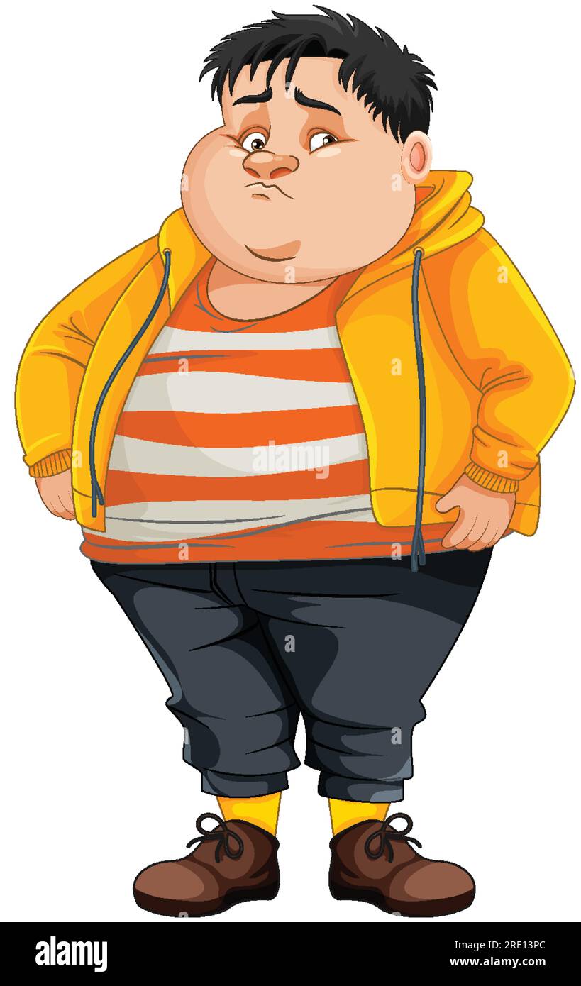 Fat male cartoon character illustration Stock Vector Image & Art - Alamy