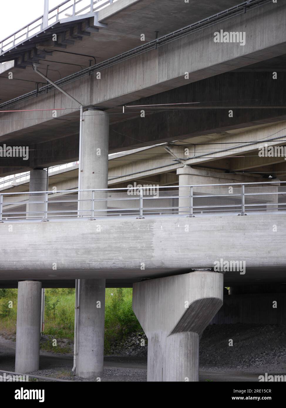view of pillars under bridges Stock Photo - Alamy